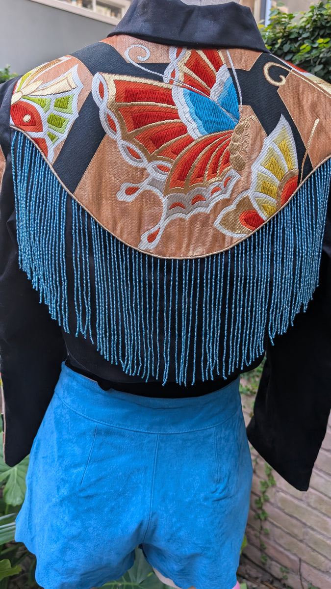 "Osaka Cowgirl II" Reimagined Vintage Kimono - Kimono Zulu Artist Coll